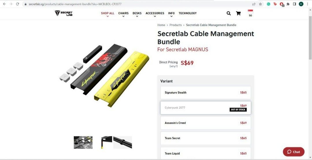 Secretlab MAGNUS Cable Management Bundle, Furniture & Home Living ...