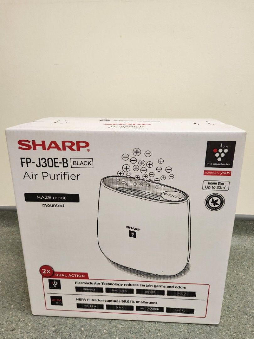 Sharp Air Purifier FP-J30E-B, TV & Home Appliances, Air Purifiers ...