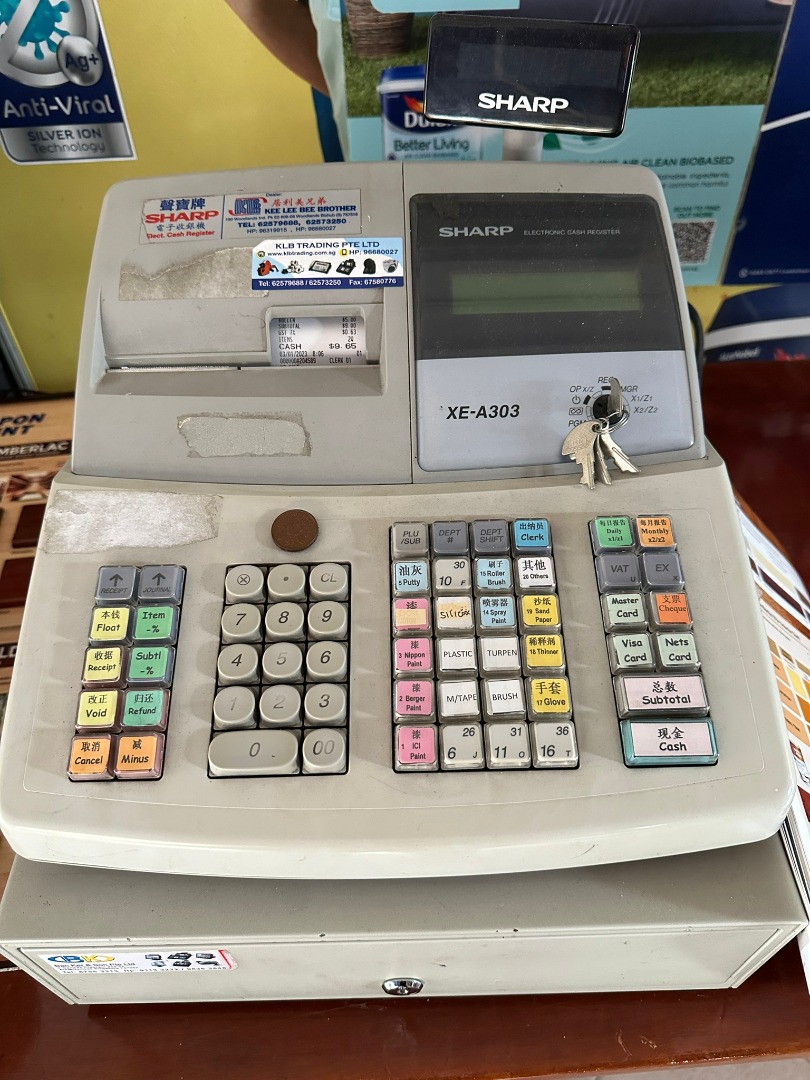 SHARP XE-A303 CASH REGISTER MACHINE, Computers & Tech, Office ...