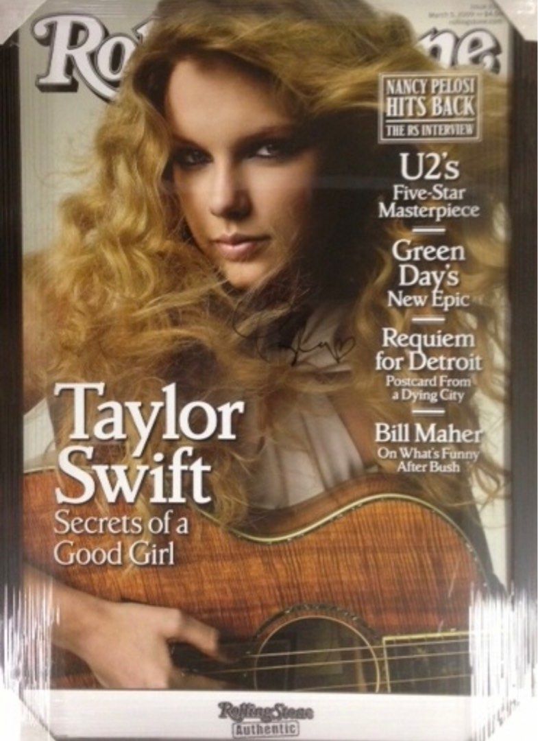 Signed rare Taylor swift rolling stone A1 poster lithograph autograph ...