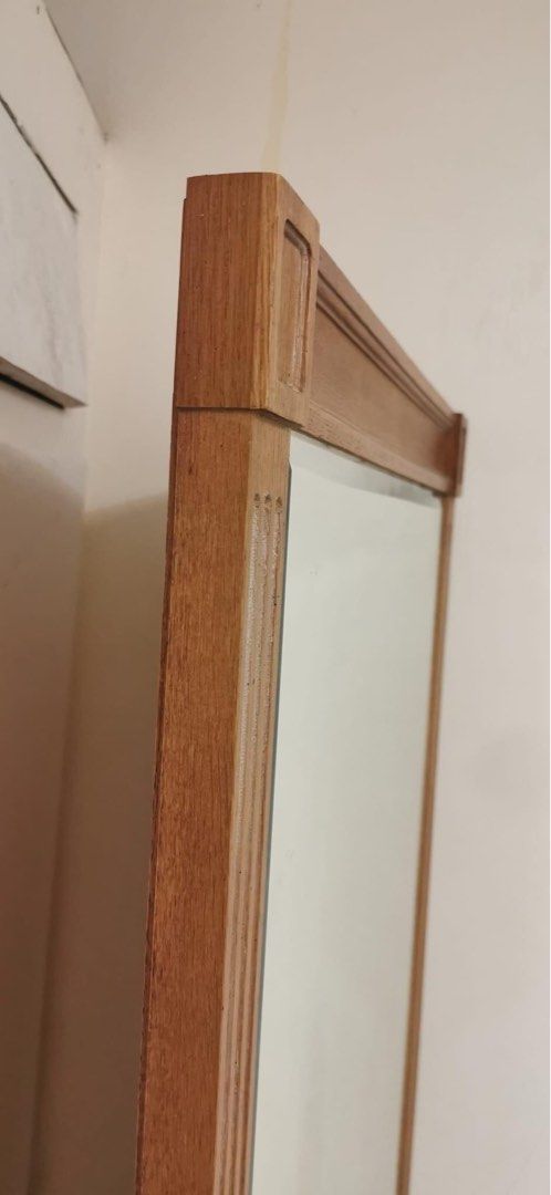 minimalist scandi solidwood life size mirror, Furniture & Home Living ...