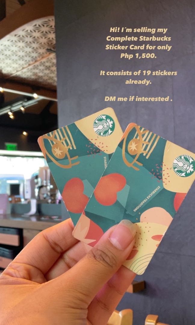 Starbucks Sticker Card 2022 with 19 Stickers, Food & Drinks, Beverages ...