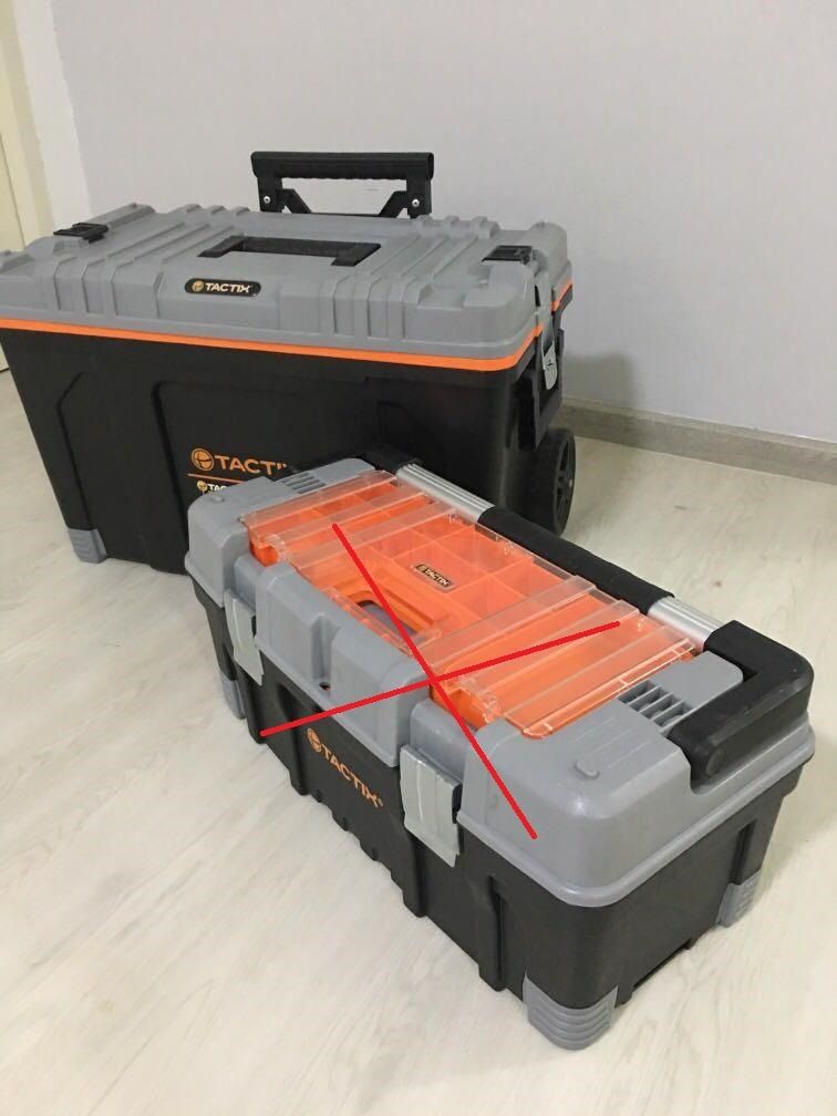 TacTix Rolling Toolbox, Furniture & Home Living, Home Improvement ...