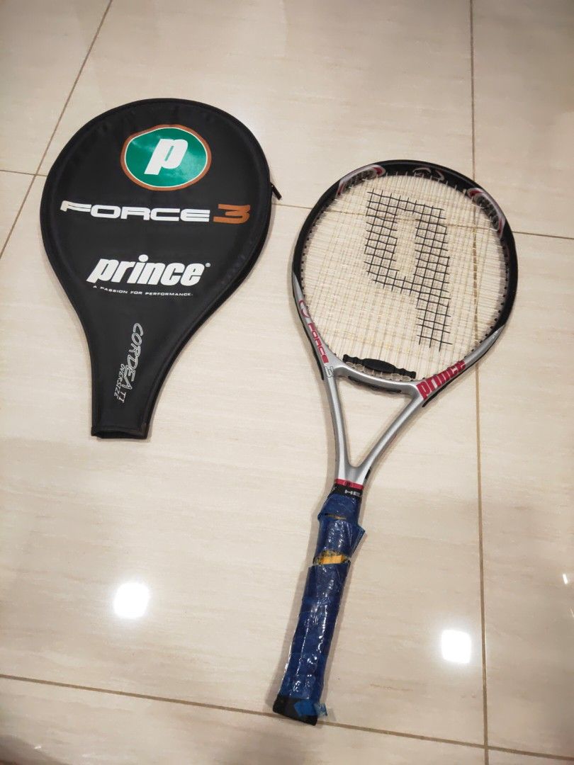 Beginner Tennis Racket (Prince Force 3 Cordea oversized), Sports ...