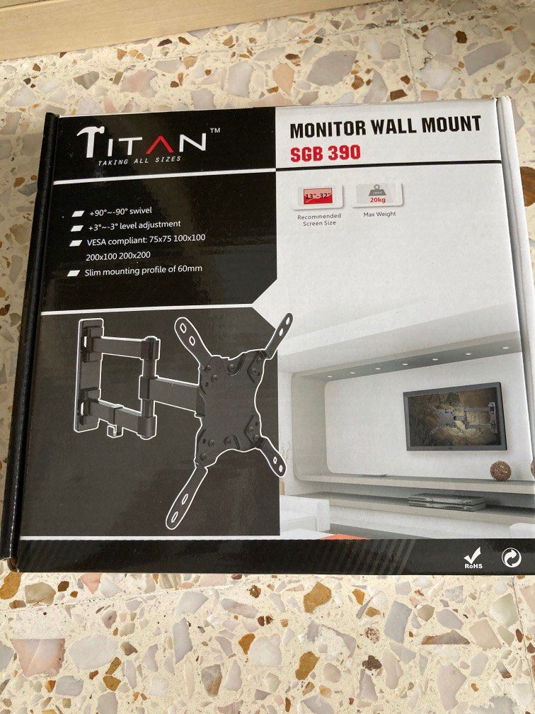 Titan Monitor Wall Mount SGB 390, Computers & Tech, Parts & Accessories ...