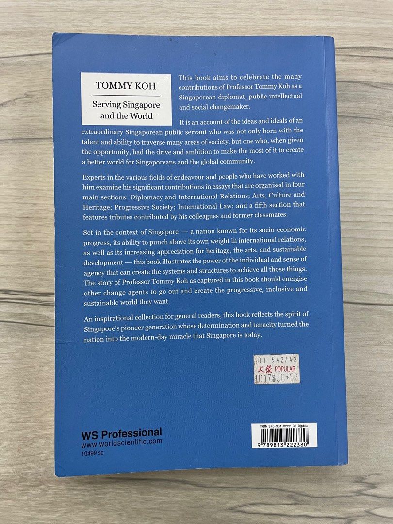Tommy Koh - Serving Singapore and the World, Hobbies & Toys, Books & Magazines, Fiction & Non ...