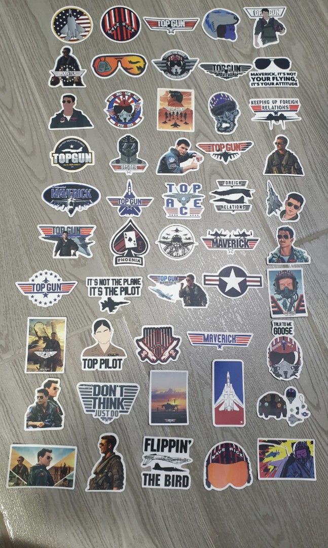 Top Gun Maverick stickers decals F-14 tomcat tom cruise goose rooster ...