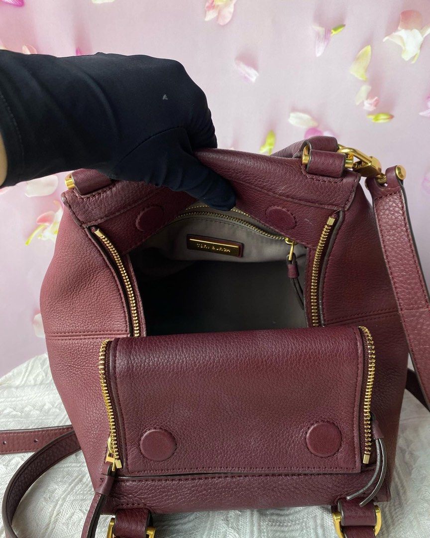 Tory Burch Half Moon Satchel, Luxury, Bags & Wallets on Carousell