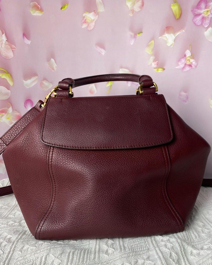 Tory Burch Half Moon Satchel, Luxury, Bags & Wallets on Carousell