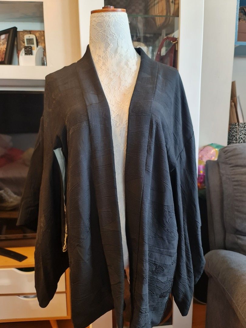 Black Haori Blazer, Women's Fashion, Coats, Jackets and Outerwear on ...