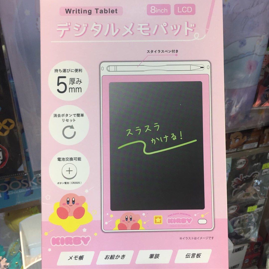 T’S Factory 星之卡比 Kirby Writing Tablet LED平版畫板, 手提電話, 其他 - Carousell