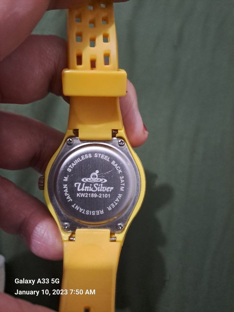 Unisilver watch yellow and blue, Women's Fashion, Watches & Accessories ...