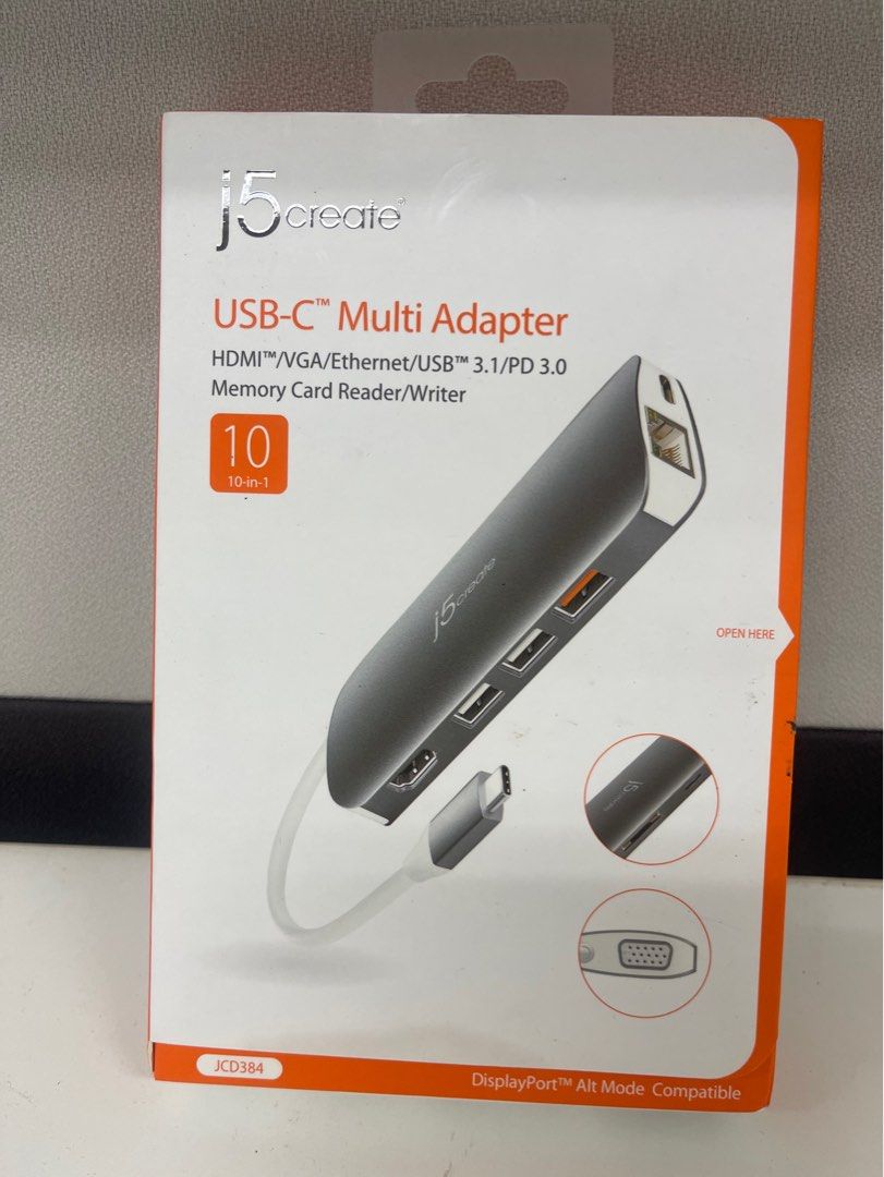 USB C Multiport Adaptor J5 Create 10 in 1, Computers & Tech, Parts ...