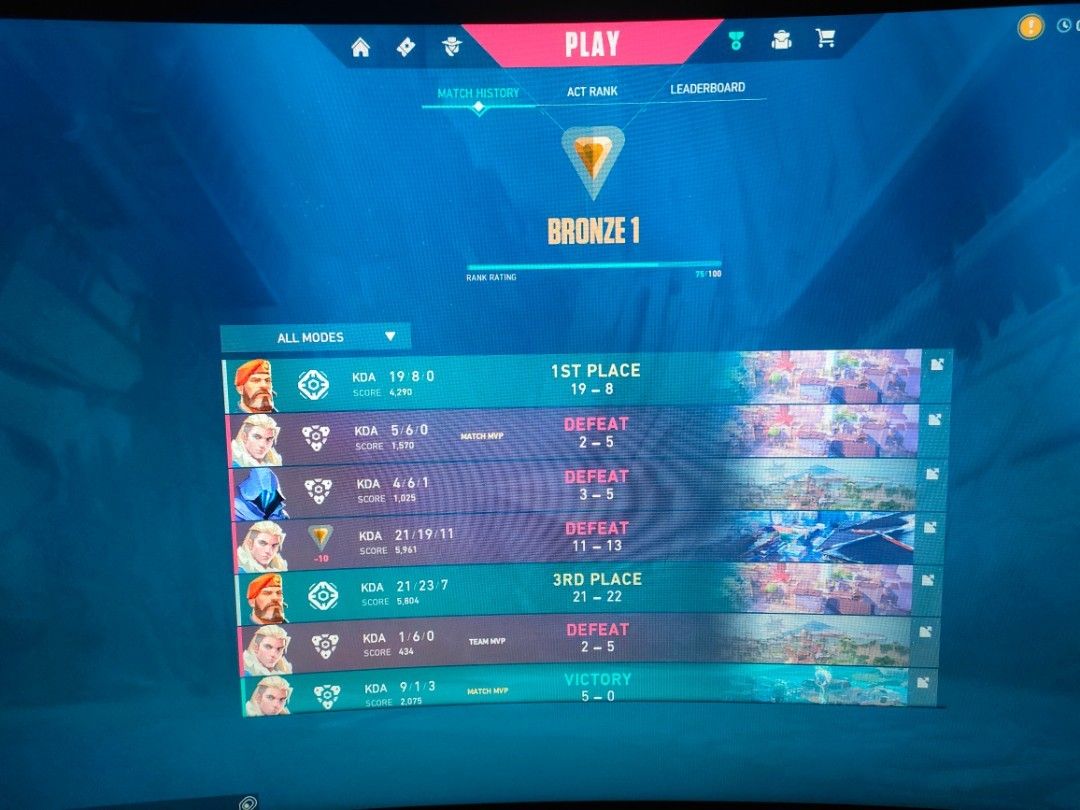 Valorant Account (Bronze 1), Video Gaming, Gaming Accessories, Game ...