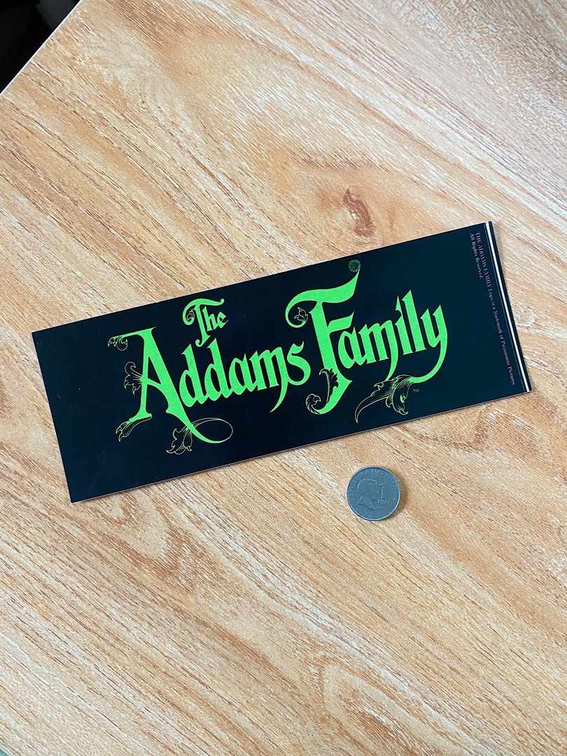 (Vintage) 1991 The Addams Family - Movie Promotional Bumper Sticker ...