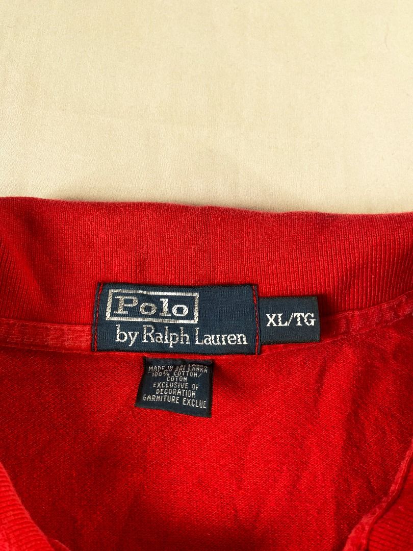Vintage polo by ralph lauren rarri red polo shirt, Men's Fashion, Tops ...