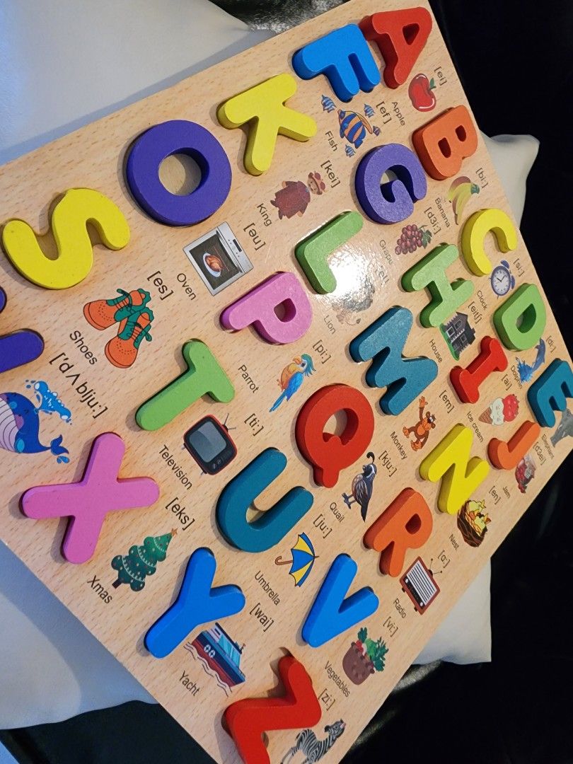 Wooden Puzzle ABC / Learning Educational for kids/ Learning ABC/ WOODEN ...
