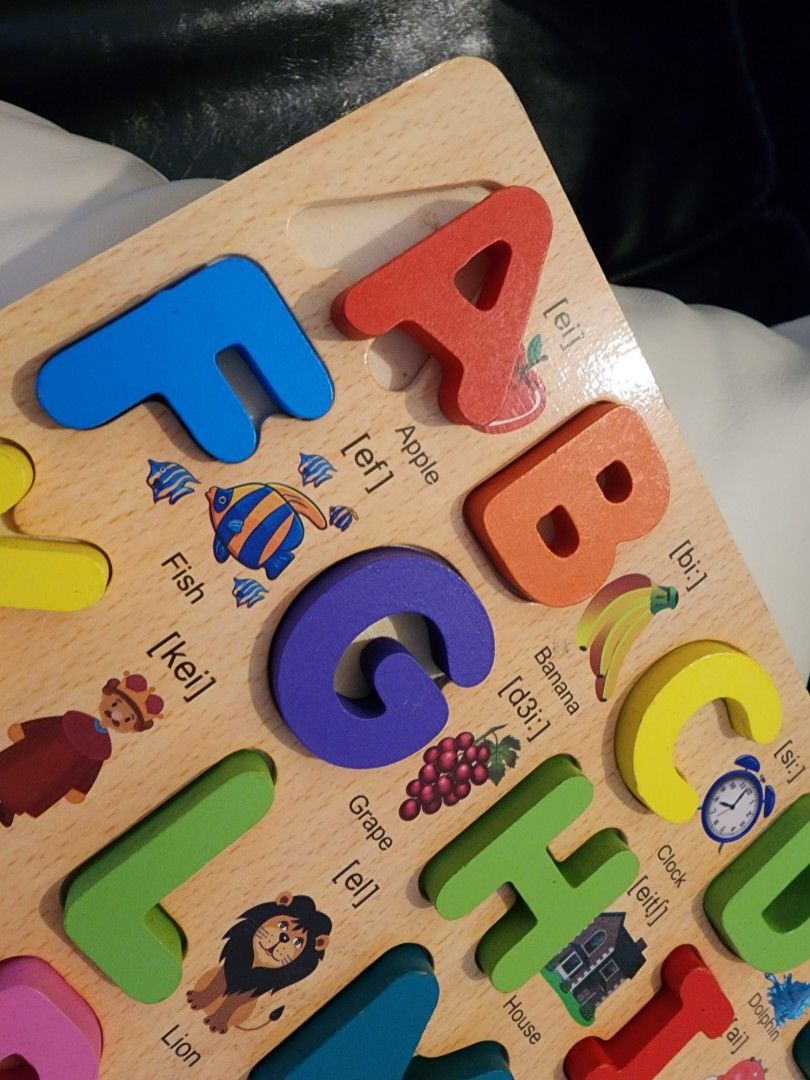 Wooden Puzzle ABC / Learning Educational for kids/ Learning ABC/ WOODEN ...
