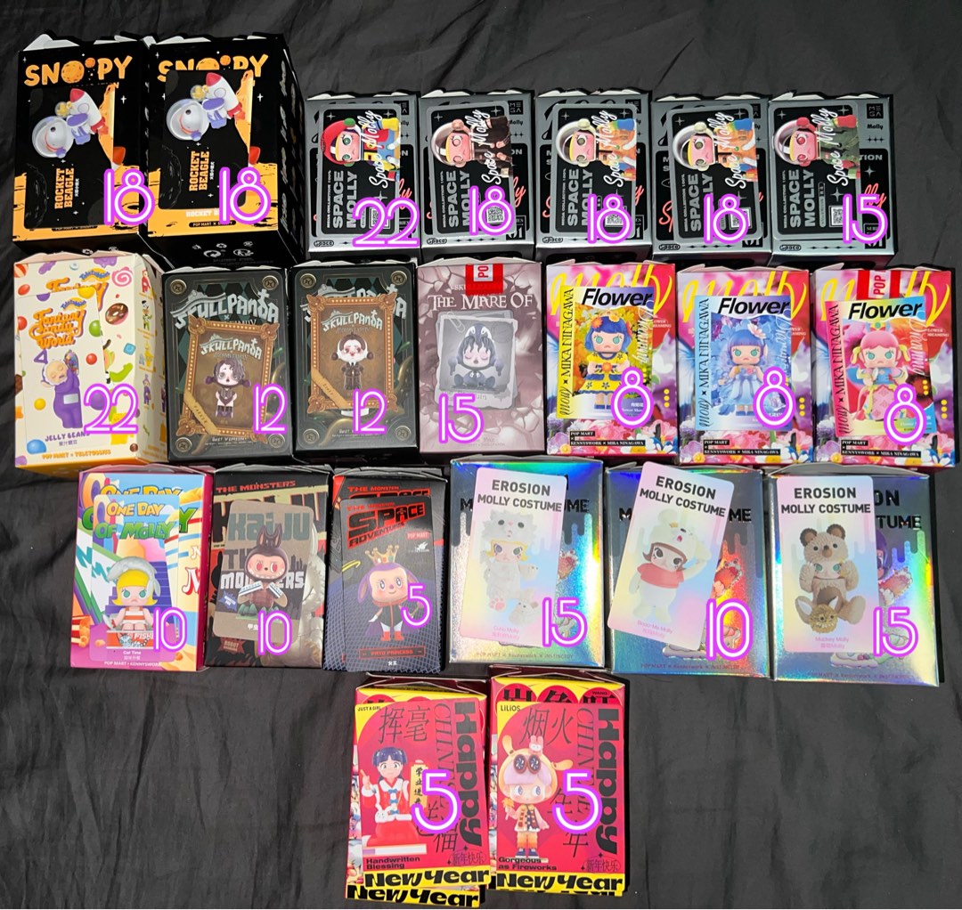 WTS/WTT PopMart Snoopy / Molly / Labubu / Teletubbies / Chinese New ...