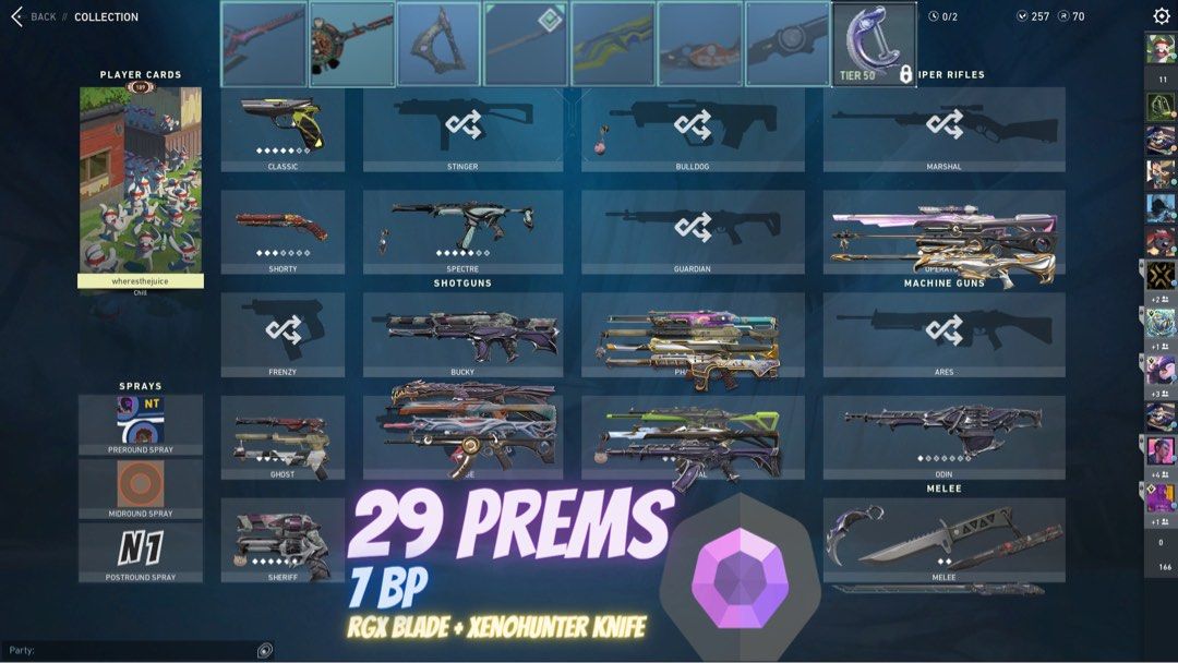 Xenohunter + Rgx blade + Reaver 2.0 Bundle 29 PREMIUMS CHEAP VALORANT ...