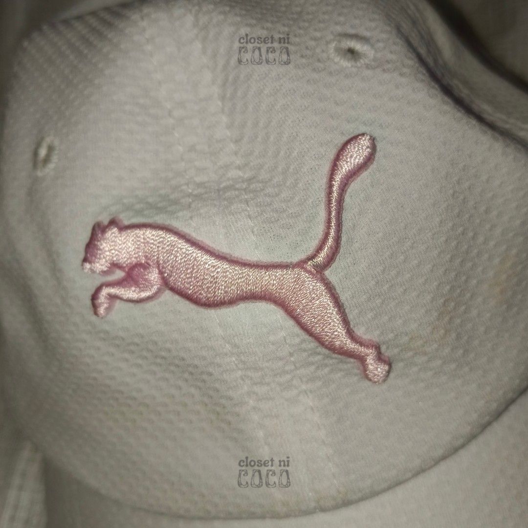 Y2K Puma Baby Pink Embroidered Baseball Cap, Men's Fashion, Watches ...