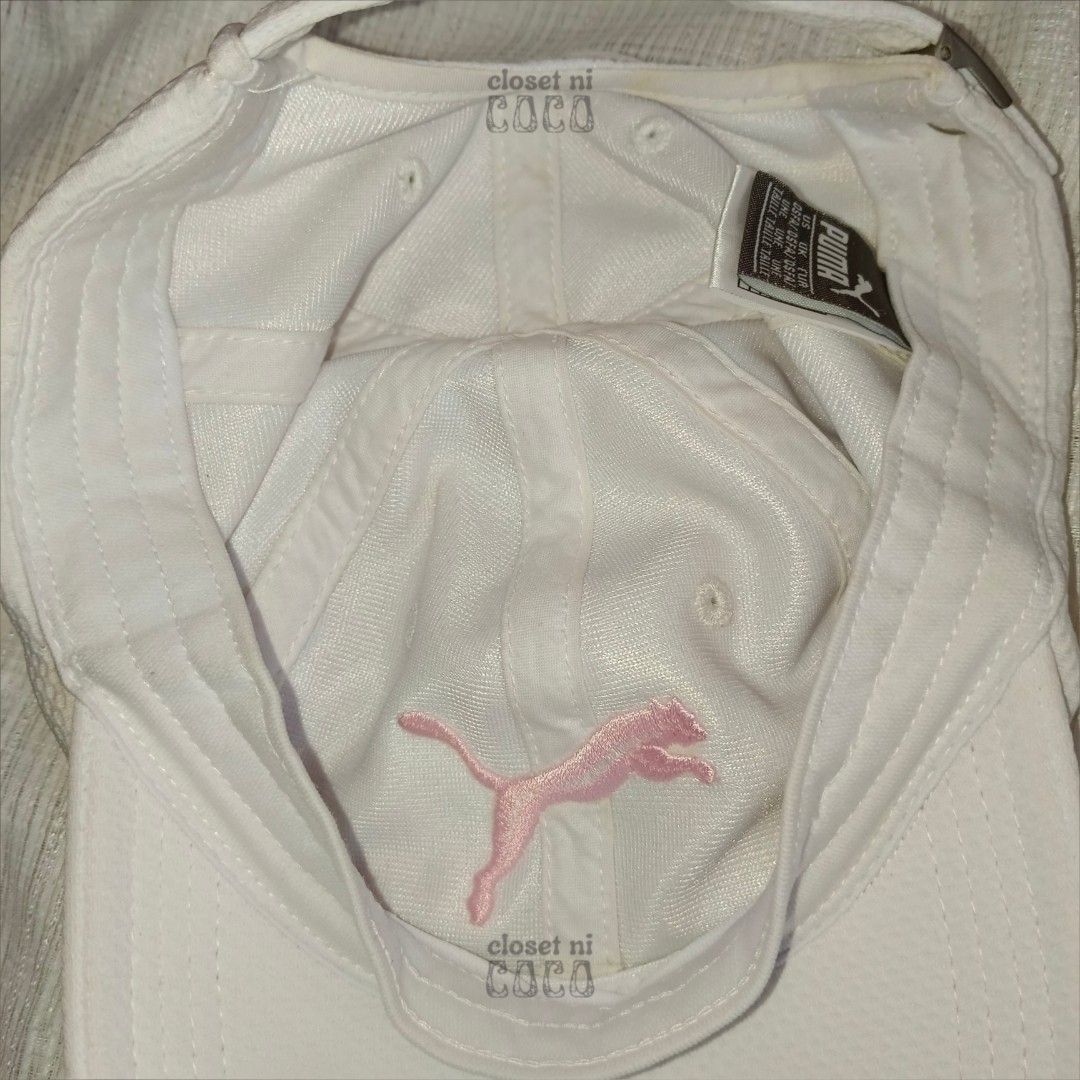 Y2K Puma Baby Pink Embroidered Baseball Cap, Men's Fashion, Watches ...