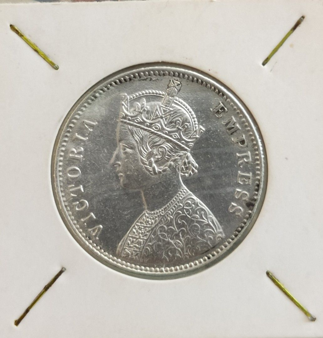 1877 Queen Victoria India one rupees silver coin, Hobbies & Toys ...