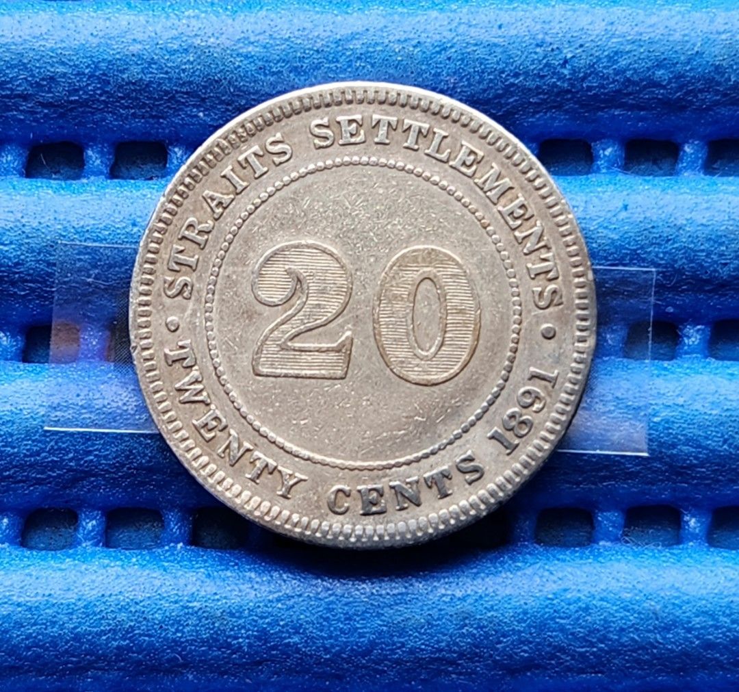1891 Straits Settlements Queen Victoria 20 Cents Silver Coin, Hobbies & Toys, Memorabilia ...