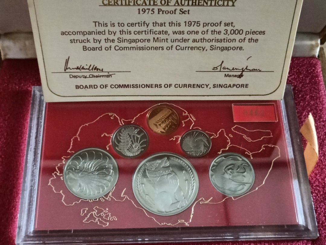 Singapore Proof Coin Sets 1975 With-box & certificate, Hobbies & Toys, Memorabilia ...