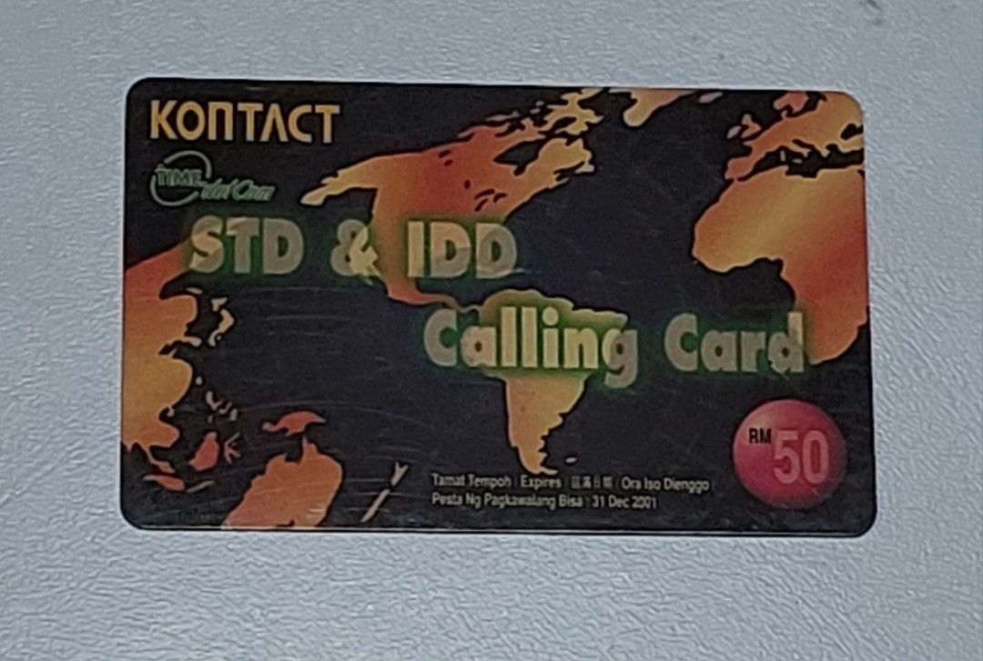1990s colling card IDD Time Kontact card, Hobbies & Toys, Collectibles ...