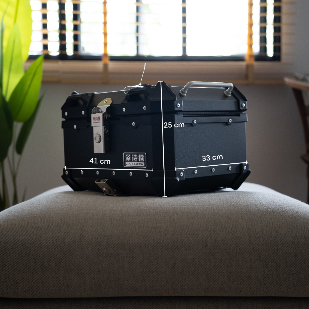 35L Aluminum Top Box (with Base Plate), Motorcycles, Motorcycle ...