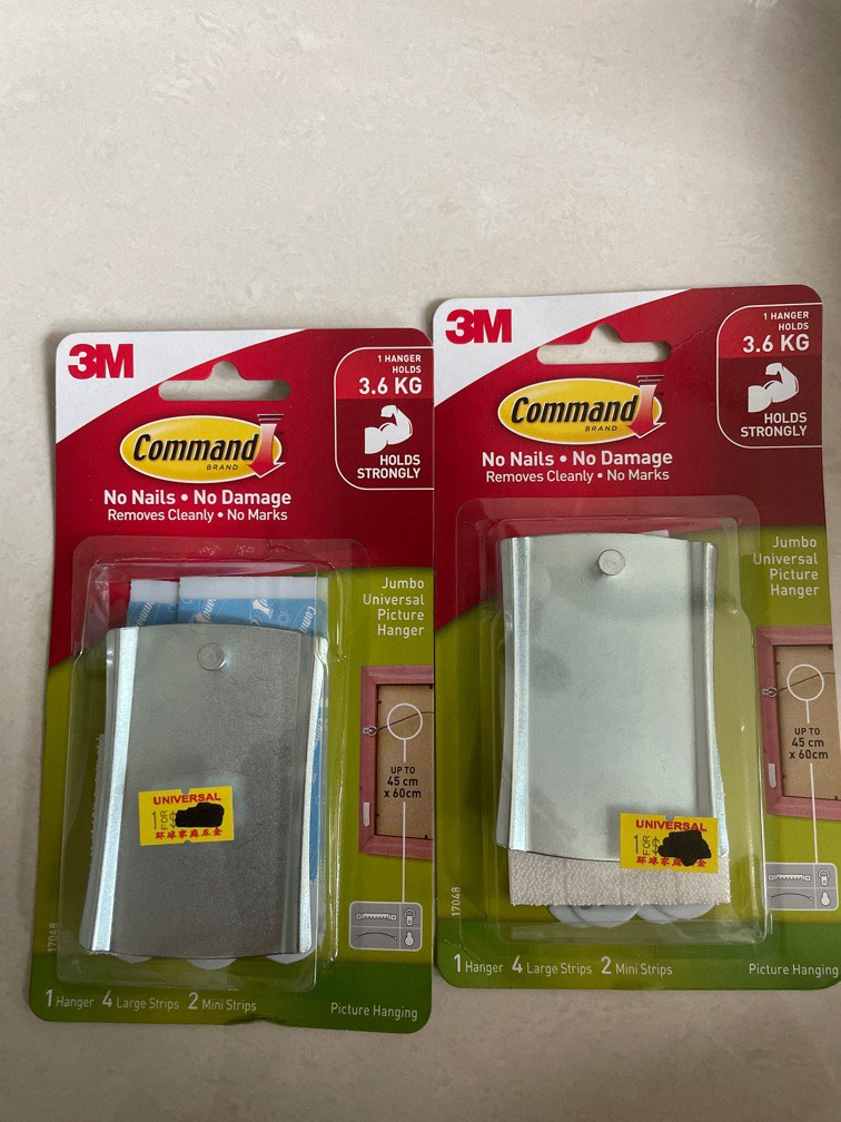 3m command jumbo hanger sticky tape, Furniture & Home Living, Home ...