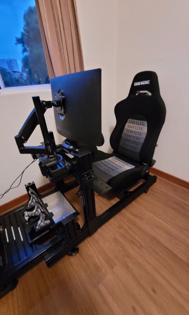 4080 Sim Racing Aluminium Profile Rig with bucket seat, Video Gaming ...