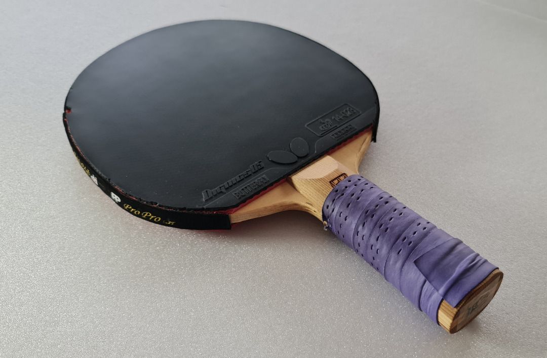 7-ply Kiso Hinoki + Dignics 05 (FH) + Xiom Omega VII Asia (BH), Sports Equipment, Other Sports ...