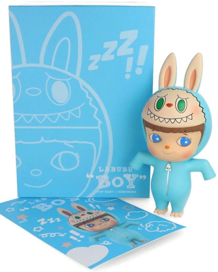 全新 LABUBU BOY POP MART x HOW2WORK, 興趣及遊戲, 玩具 & 遊戲類 - Carousell