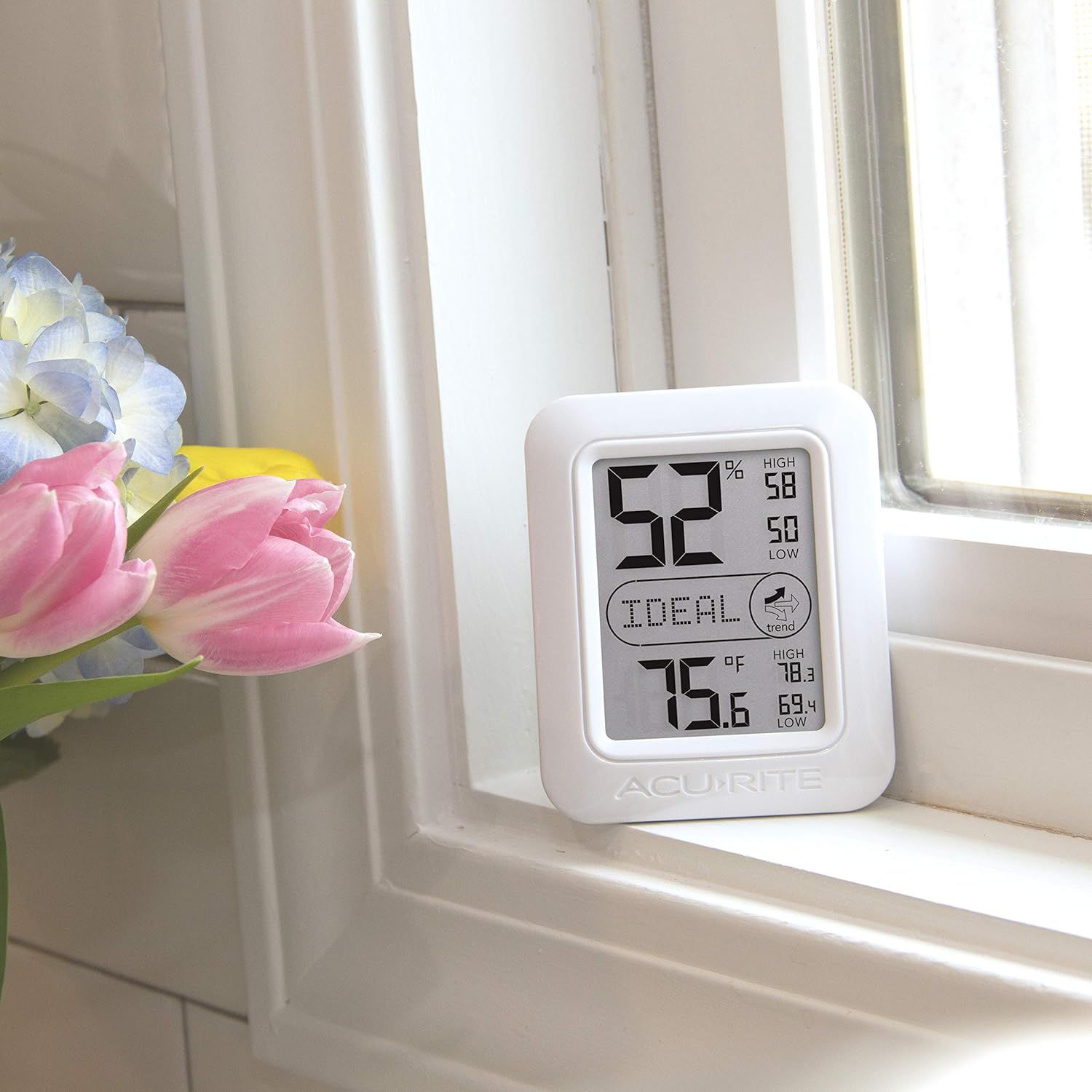 AcuRite Indoor Digital Thermometer & Hygrometer with Temperature and ...