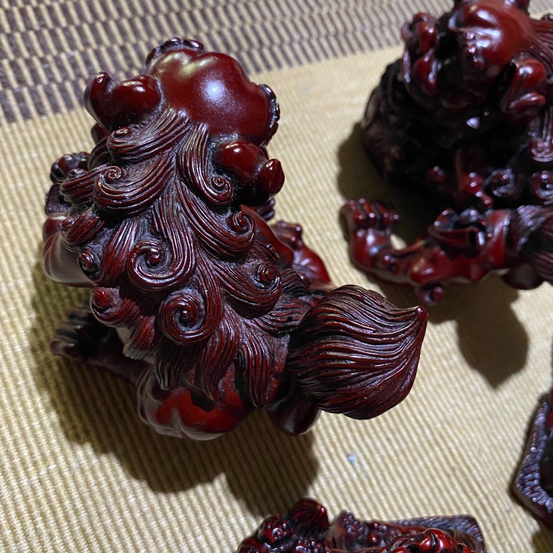 Antique Chinese Lion of Fo (Foo dogs) Figurine Set of 4 VNTG, Hobbies ...