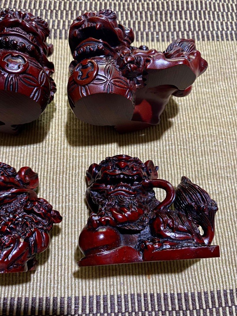 Antique Chinese Lion of Fo (Foo dogs) Figurine Set of 4 VNTG, Hobbies ...