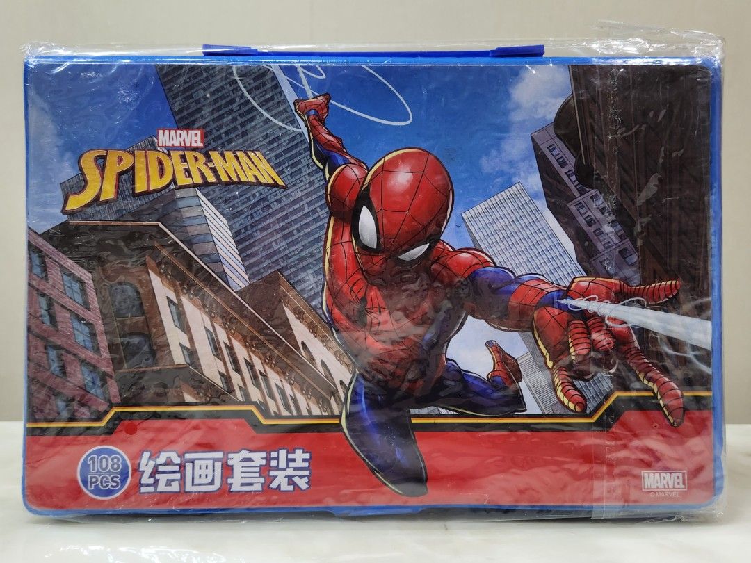 Spiderman Art Set 108 pcs Drawing Coloring Painting Cutting Stationery ...