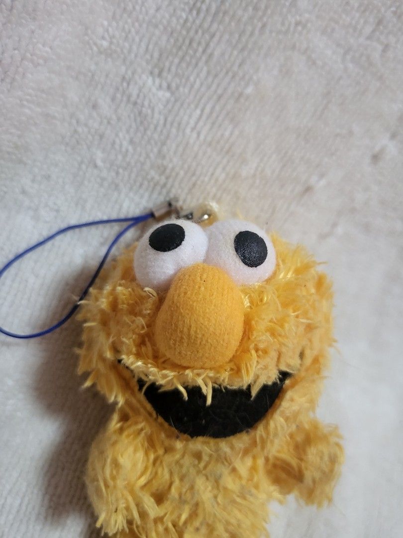 Authentic Rare Sesame Street Yellow Elmo Plush Soft Toy Bag Charm / Bag ...