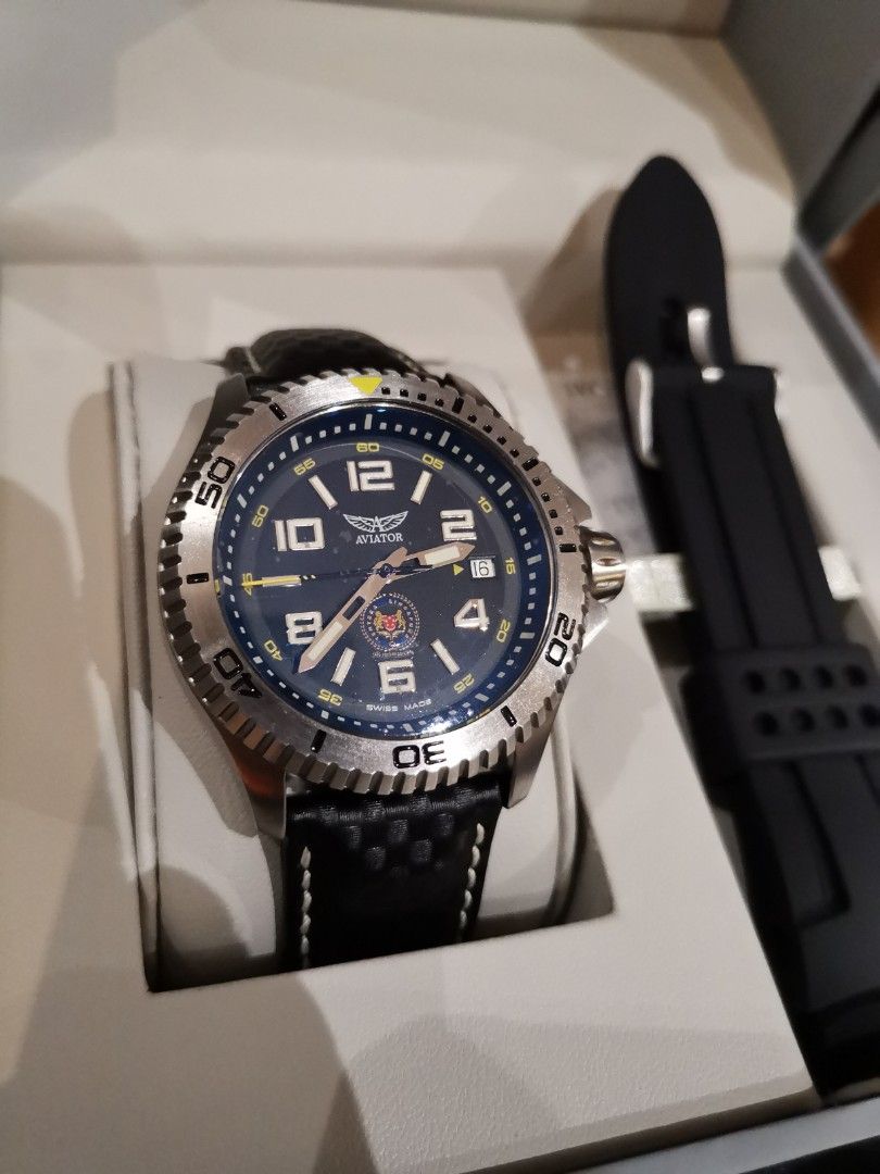 Aviator Swiss Made Watch, Men's Fashion, Watches & Accessories, Watches ...