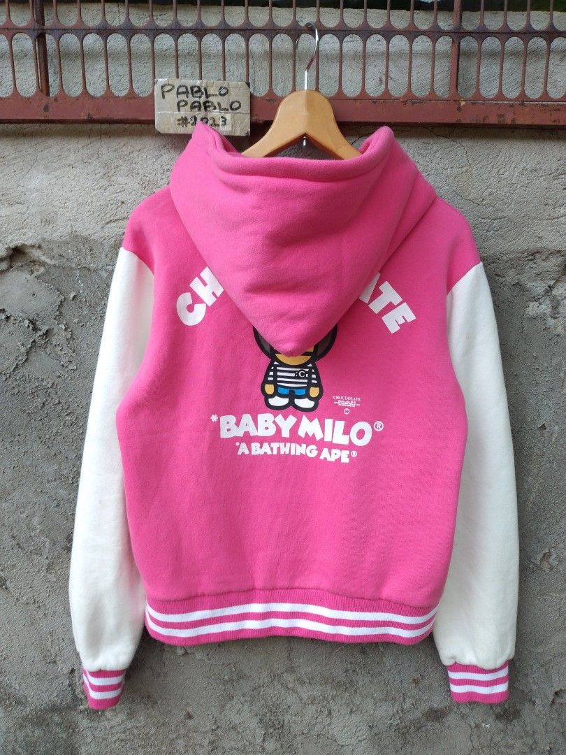 Baby Milo Varsity Hoodie Jacket by Bathing Ape, Women's Fashion, Coats ...