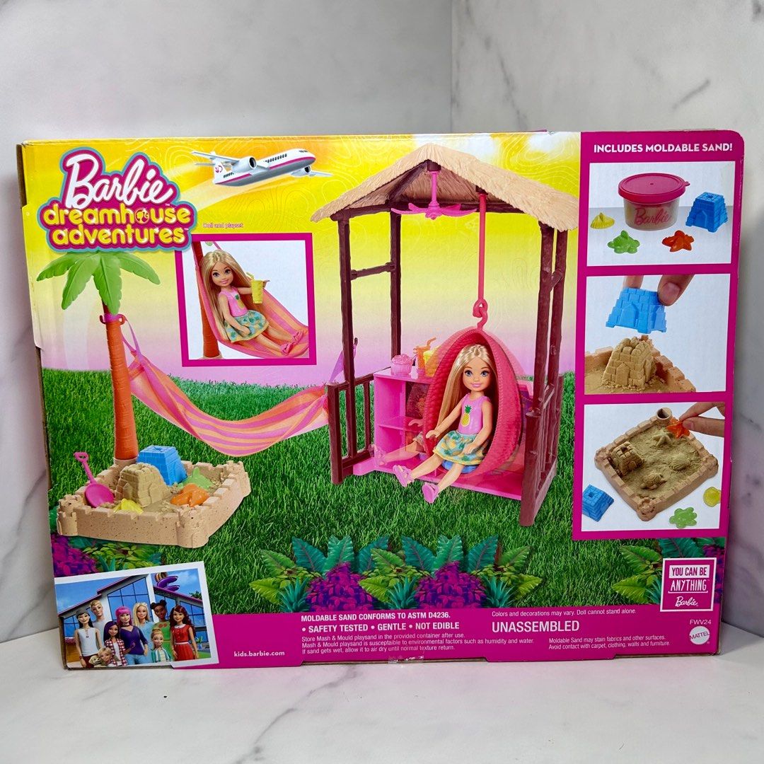 Barbie Chelsea Tiki Hut Playset (FWV24), Hobbies & Toys, Toys & Games ...