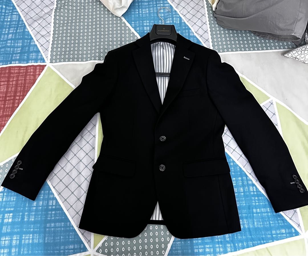 Benjamin Barker Black Suit - Slim Fit, Men's Fashion, Coats, Jackets ...