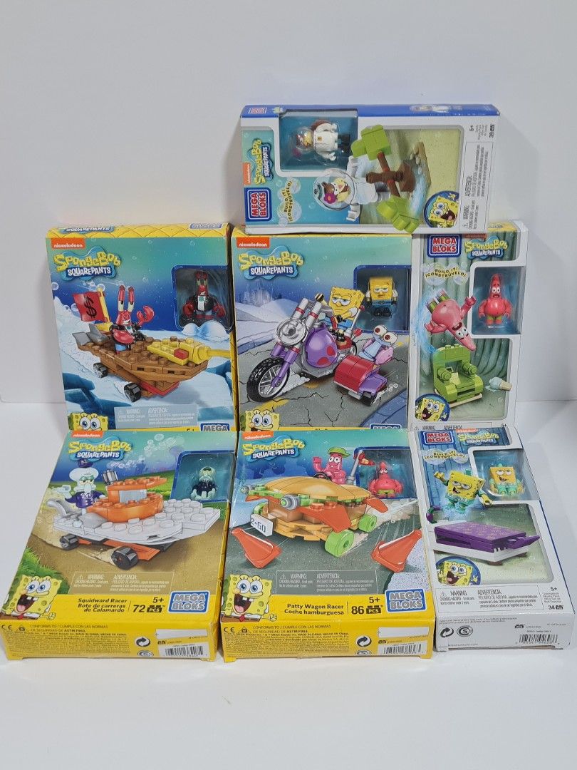 [Brand New] Mega Bloks Nickelodeon Spongebob Squarepants Box Sets Lot ...