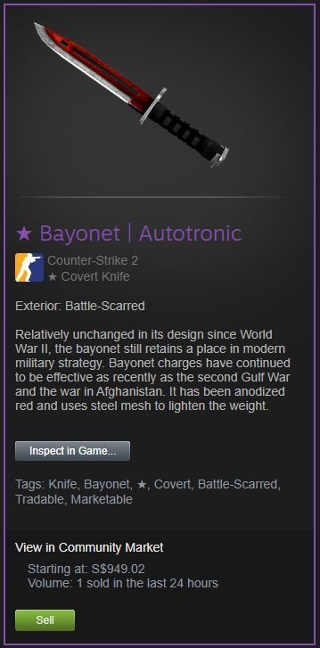 BS Bayonet Autotronic CSGO CS2 Skin, Video Gaming, Gaming Accessories ...