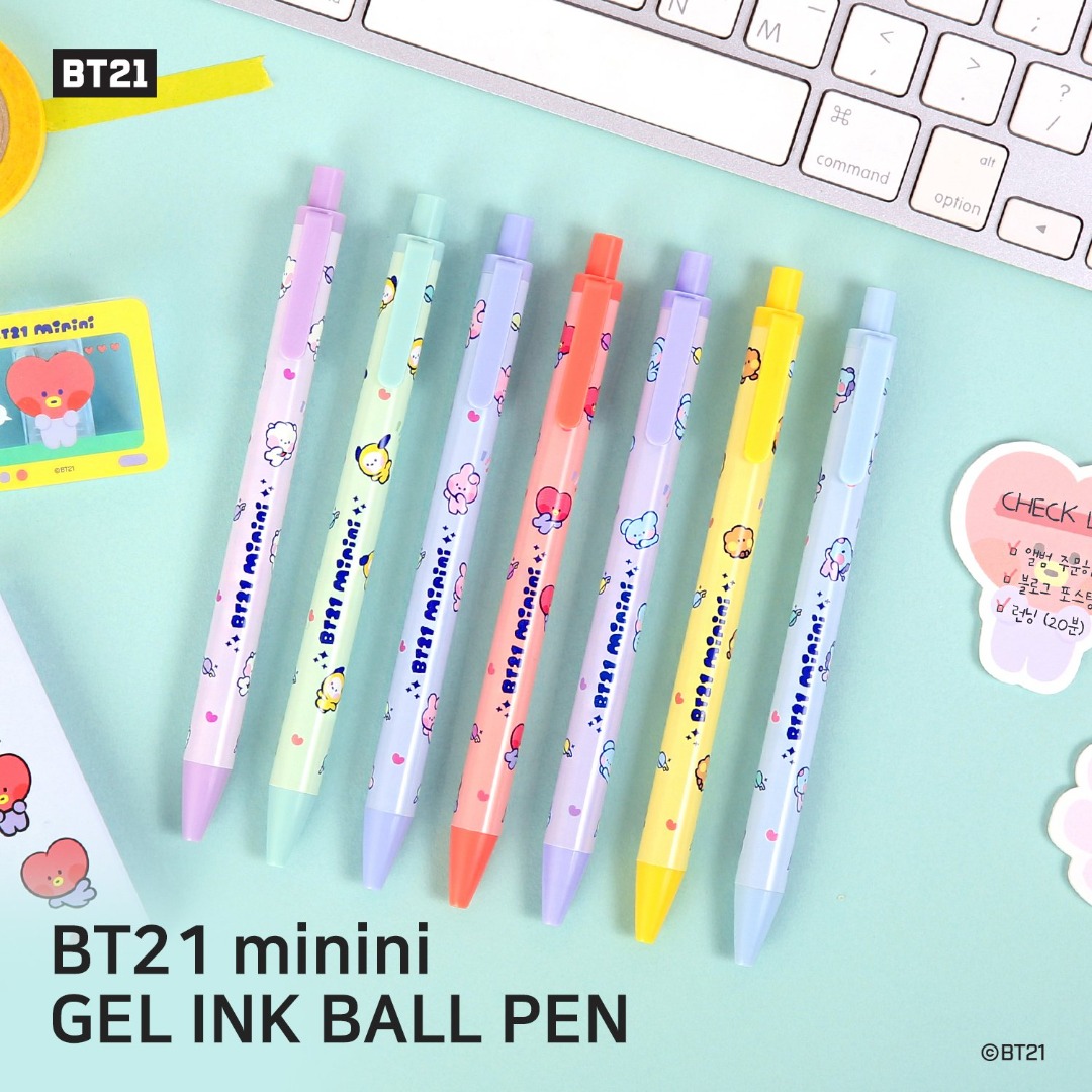 BT21 Minini Gel Ink Ball Pen ( bts ballpen on hand ), Hobbies & Toys ...