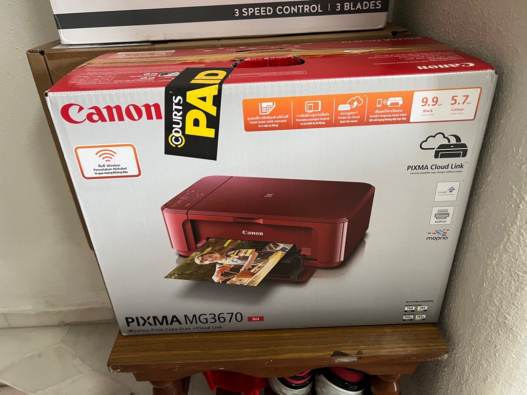 Canon printer PIXMA mg3670 Red, Computers & Tech, Printers, Scanners ...