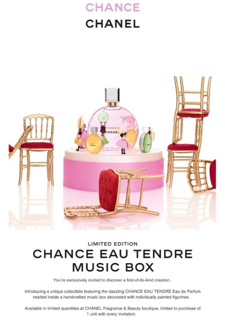 Chanel limited edition Chance perfume Musical box, Beauty & Personal ...
