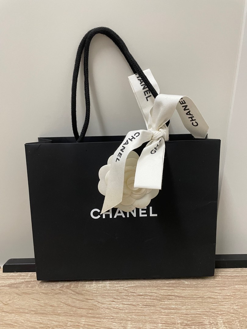 Chanel Paper Bag Camelia Flower, Luxury, Bags & Wallets on Carousell